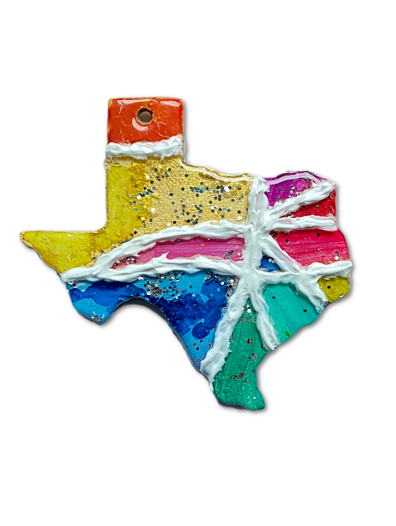 Hand Painted Texas Ornaments & Door Hangers | Kimmie Designs